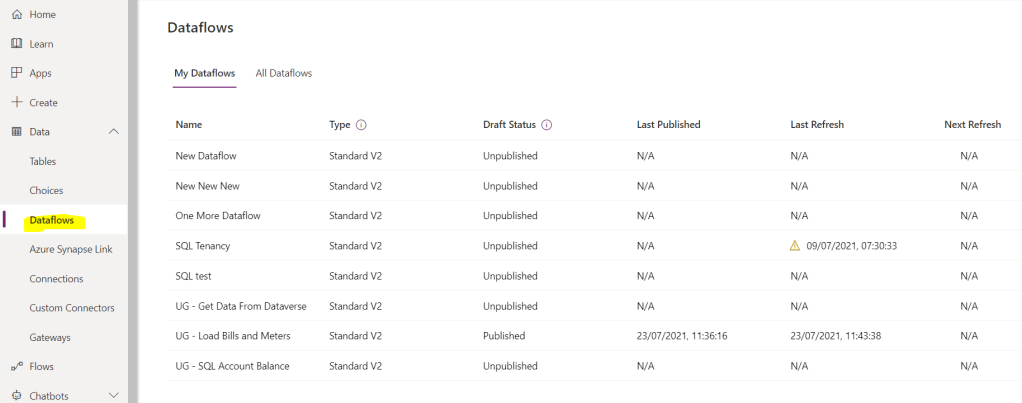 Dataflows for Power Apps: run import from the app – Olena's Dynamics ...